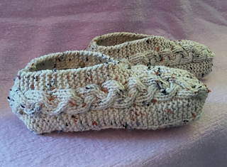 Ravelry: Cable Knit Slippers pattern by Janis Frank