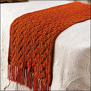 Ravelry: Copper Lace Bed Scarf pattern by Laura Gebhardt