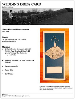 Ravelry: Wedding Dress Card pattern by Munro Sisters3