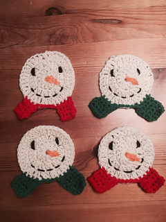 Ravelry: Snowman Coaster pattern by Ok Then What's Next