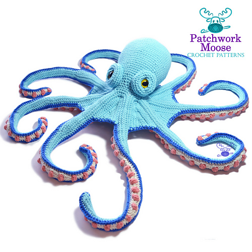 Made an octopus friend for my son. Son included for scale : r/crochet