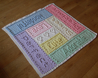Ravelry: Sweet Dreams Bobble Baby Blanket Words pattern by Peach. Unicorn