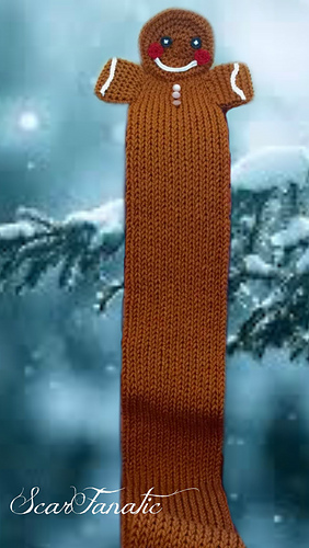 Ravelry: Gingerbread Man Scarf Loom Knit pattern by ScarFanatic1