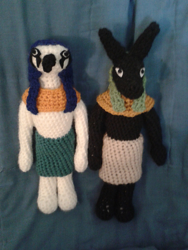 I got inspired when I couldn’t find any Egyptian god dolls that I liked ...