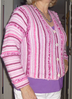 Ravelry: Sideways Knit Striped Cardigan pattern by Kennita Tully