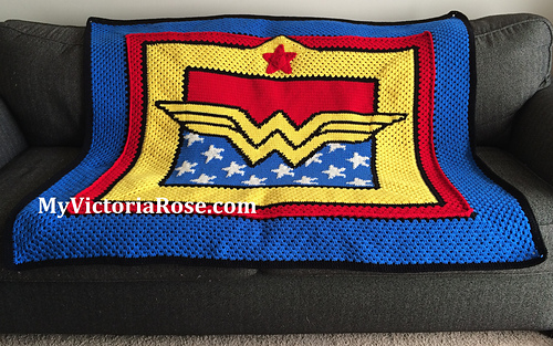 Ravelry: Crochet Wonder Woman Blanket pattern by Nicole Pellegrino