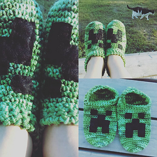 Ravelry: Minecraft Creeper Slippers pattern by Codi Hudnall