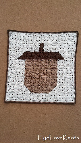 Ravelry: Acorn Square Pixel Art pattern by Alexandra Richards ELK