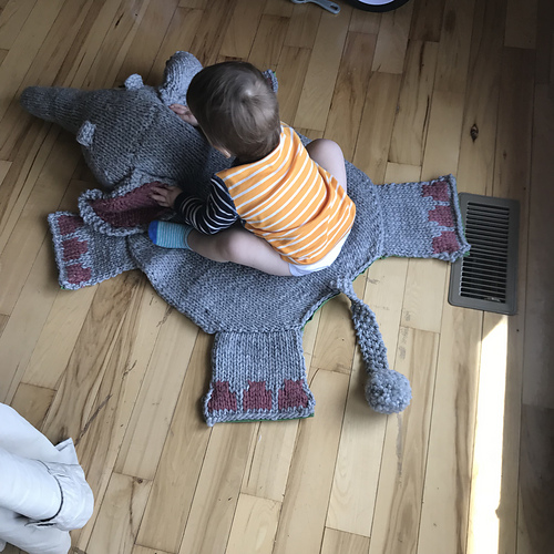 My nephew loves his giant elephant play mat -this was a labor of love ...