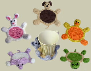Ravelry: Amigurumi Animal Coasters pattern by Rachel Choi