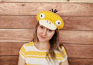 Ravelry: psyduck pokemon newsboy hat pattern by Hello Happy