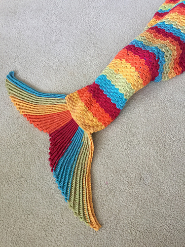 LGBTQ mermaid tail blanket for my girlfriend♡ one year since we both ...