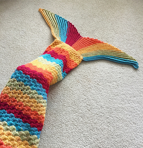 LGBTQ mermaid tail blanket for my girlfriend♡ one year since we both ...