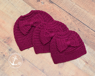 Ravelry: Chase Bun Hat with Bow pattern by Nicole Chase