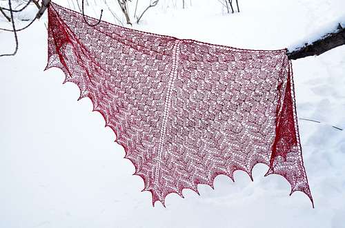 [FO] Olive Branch shawl : r/knitting
