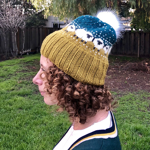 My First Fair Isle™ (aka the Baa-ble hat) : r/knitting