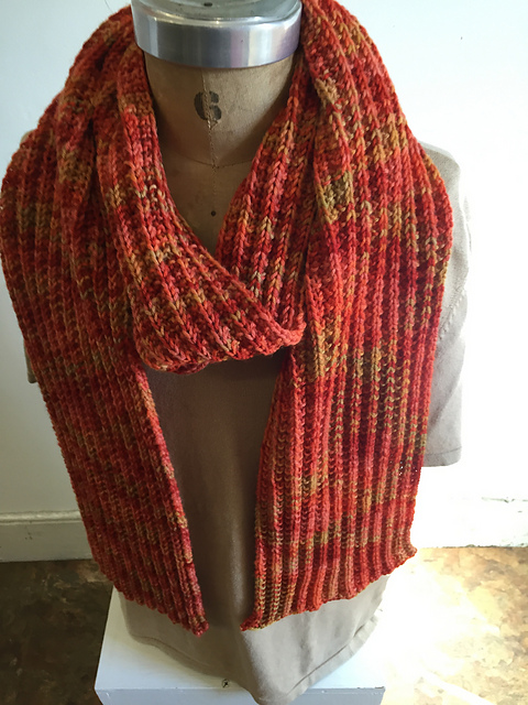Ravelry: Seeded Rib Reversible Scarf pattern by The Warm Ewe