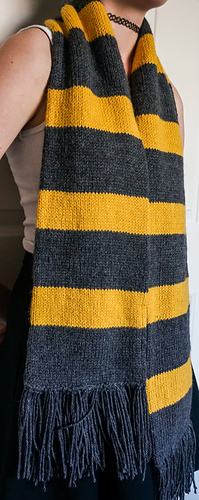 Ravelry: Newt Scamander's Hufflepuff Scarf pattern by Jaime W.